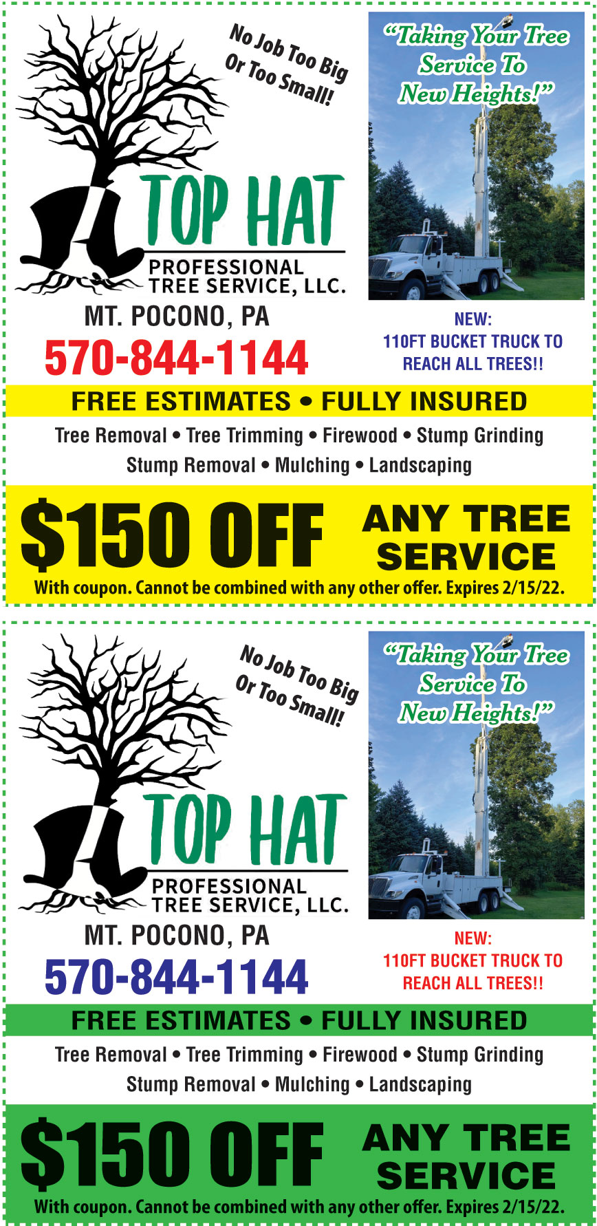 $150 OFF ON ANY TREE SERVICE | Online Printable Coupons: USA Local Free ...